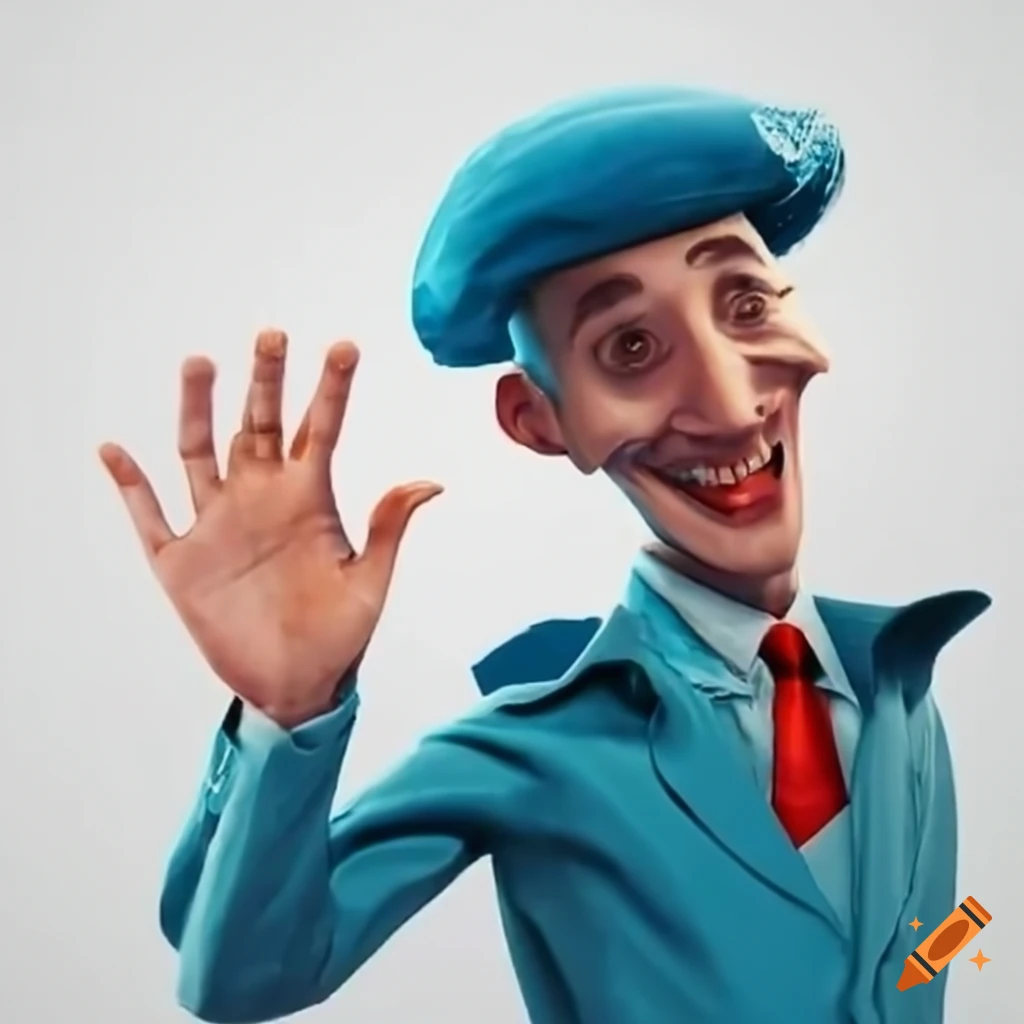 Waving man on Craiyon