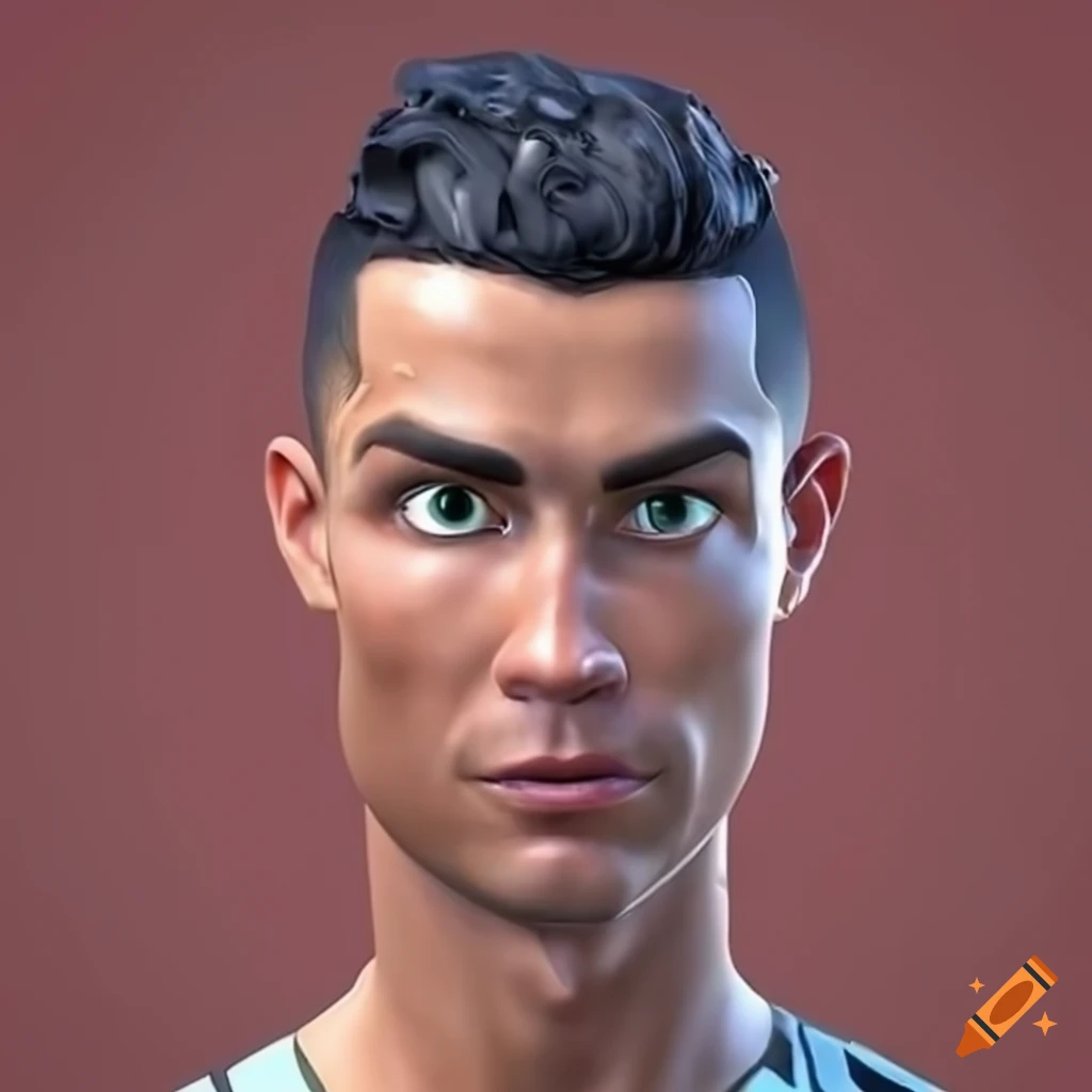 Animated 3D character of Cristiano Ronaldo on Craiyon