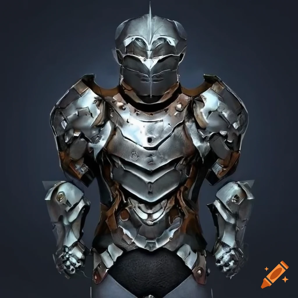 Futuristic knight armor torso chest on Craiyon