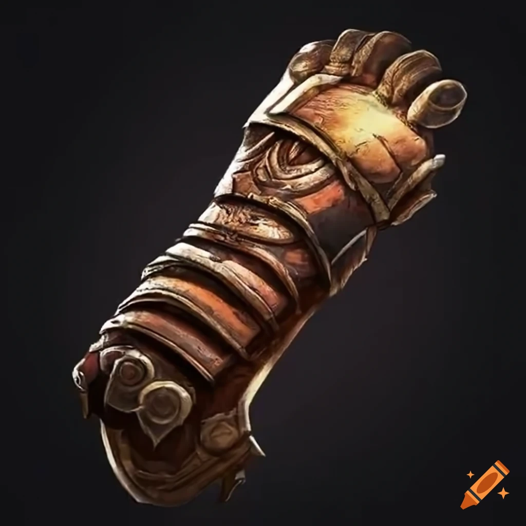 Mixed martial arts gauntlet in an rpg setting on Craiyon