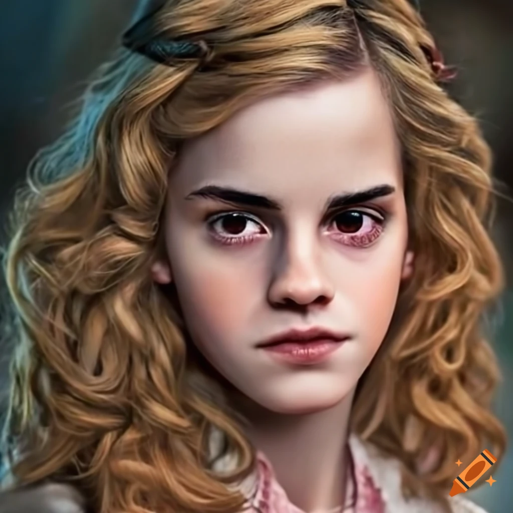 Hermione in a charming and captivating pose on Craiyon