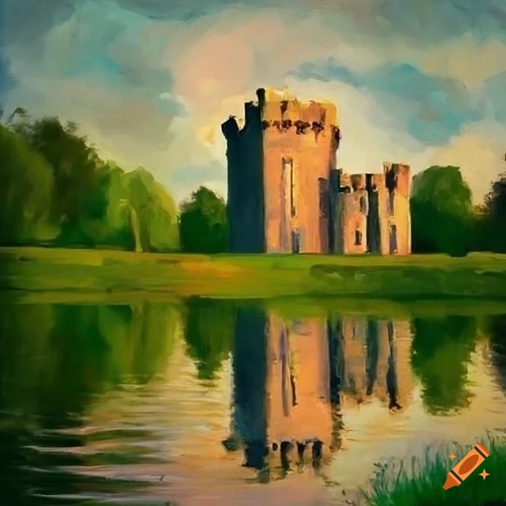 Irish castle in impressionist style on Craiyon