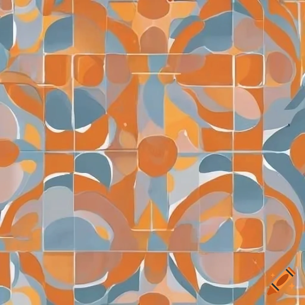 70s floor tile pattern on Craiyon