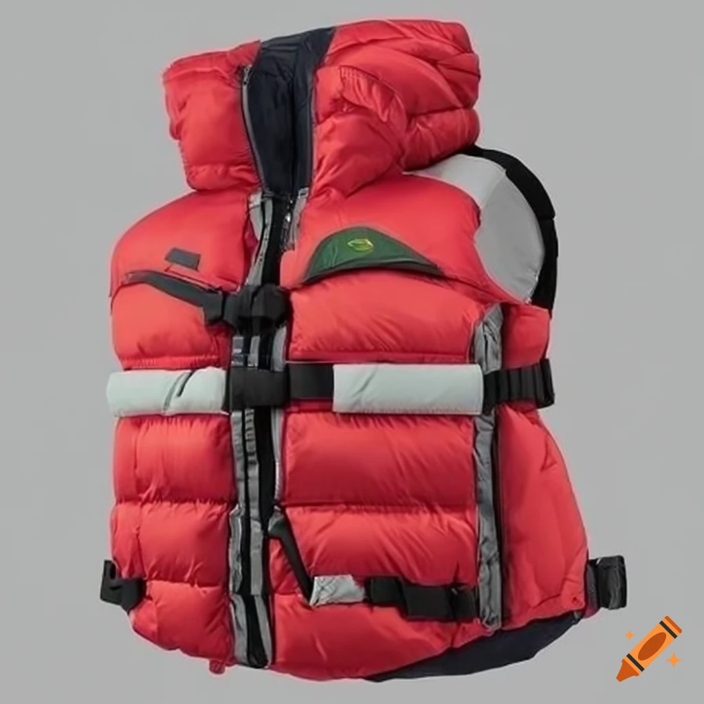 Super puffy lifejacket and down jacket on Craiyon