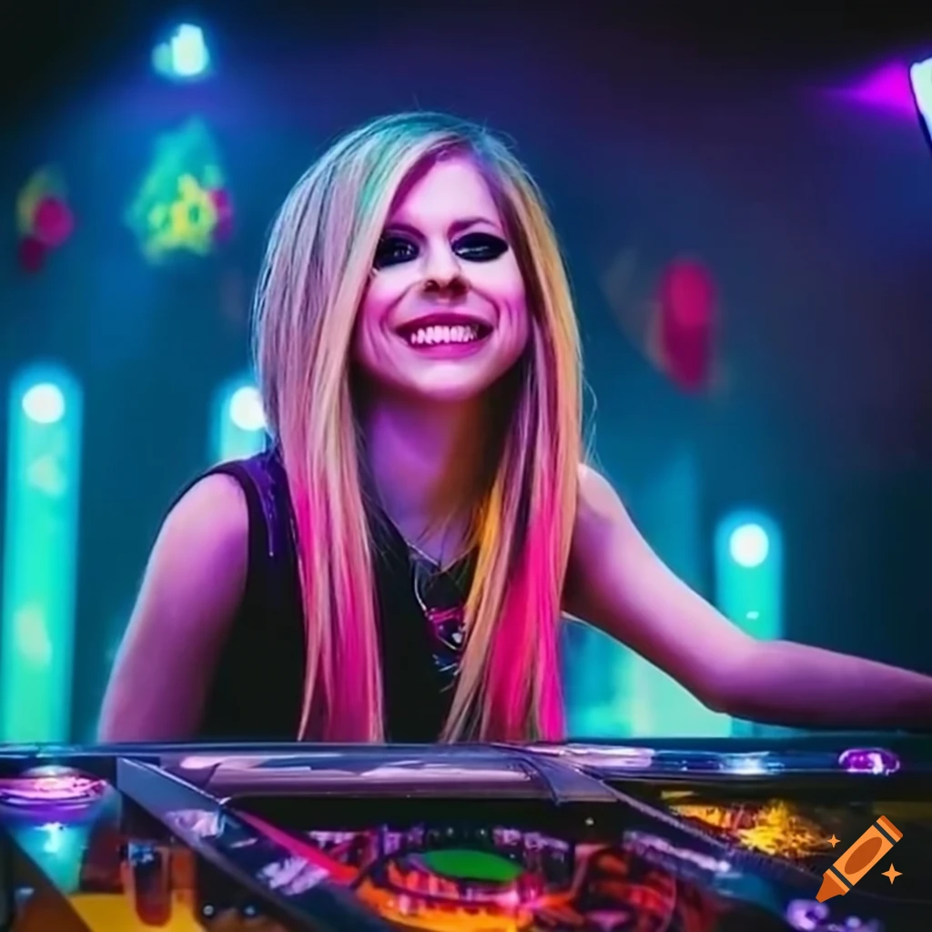 Avril lavigne themed pinball table on Craiyon