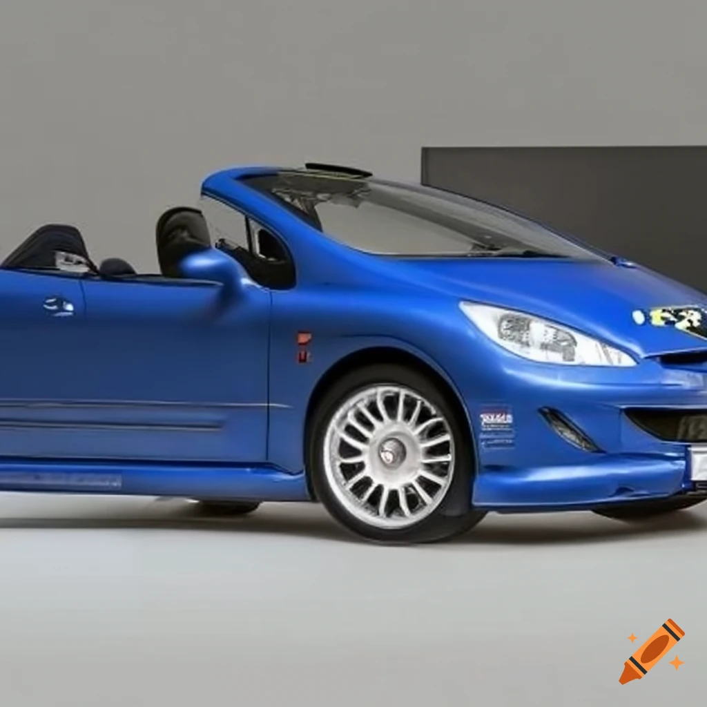 Blue peugeot 307 cc wrc on Craiyon