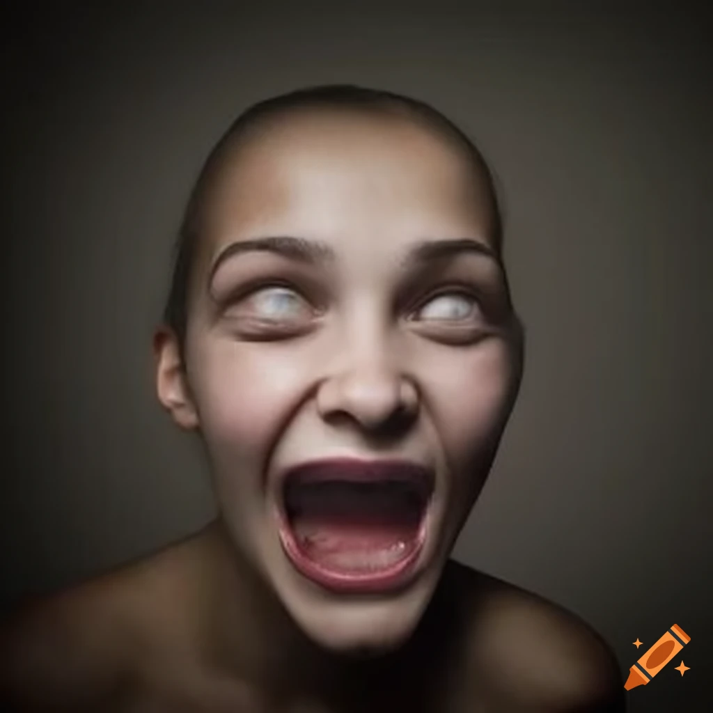 Inside view of a human mouth on Craiyon