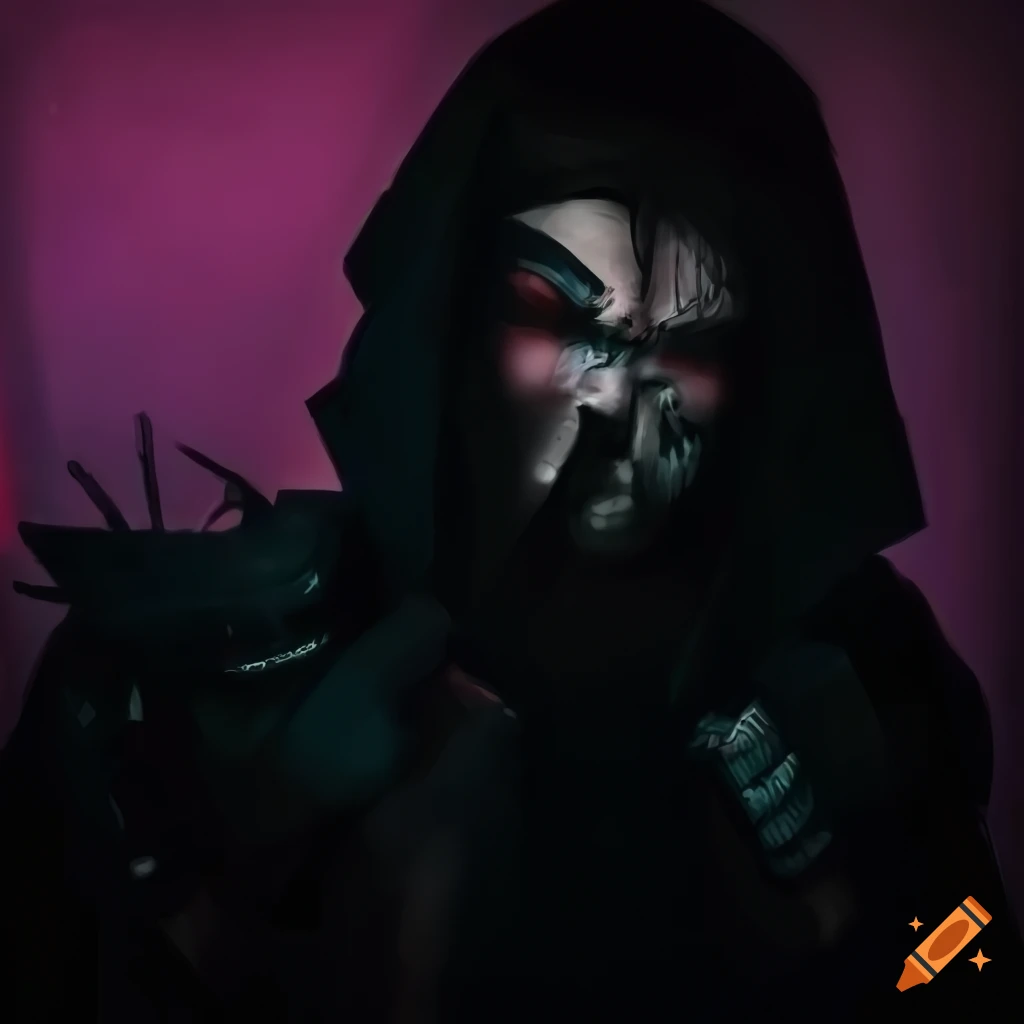 Shadowrun cyberpunk human with magical abilities on Craiyon