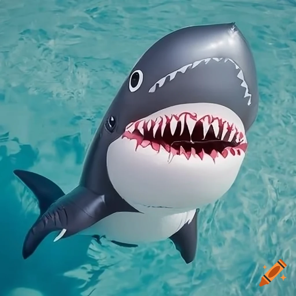 Inflatable shark mouth on Craiyon