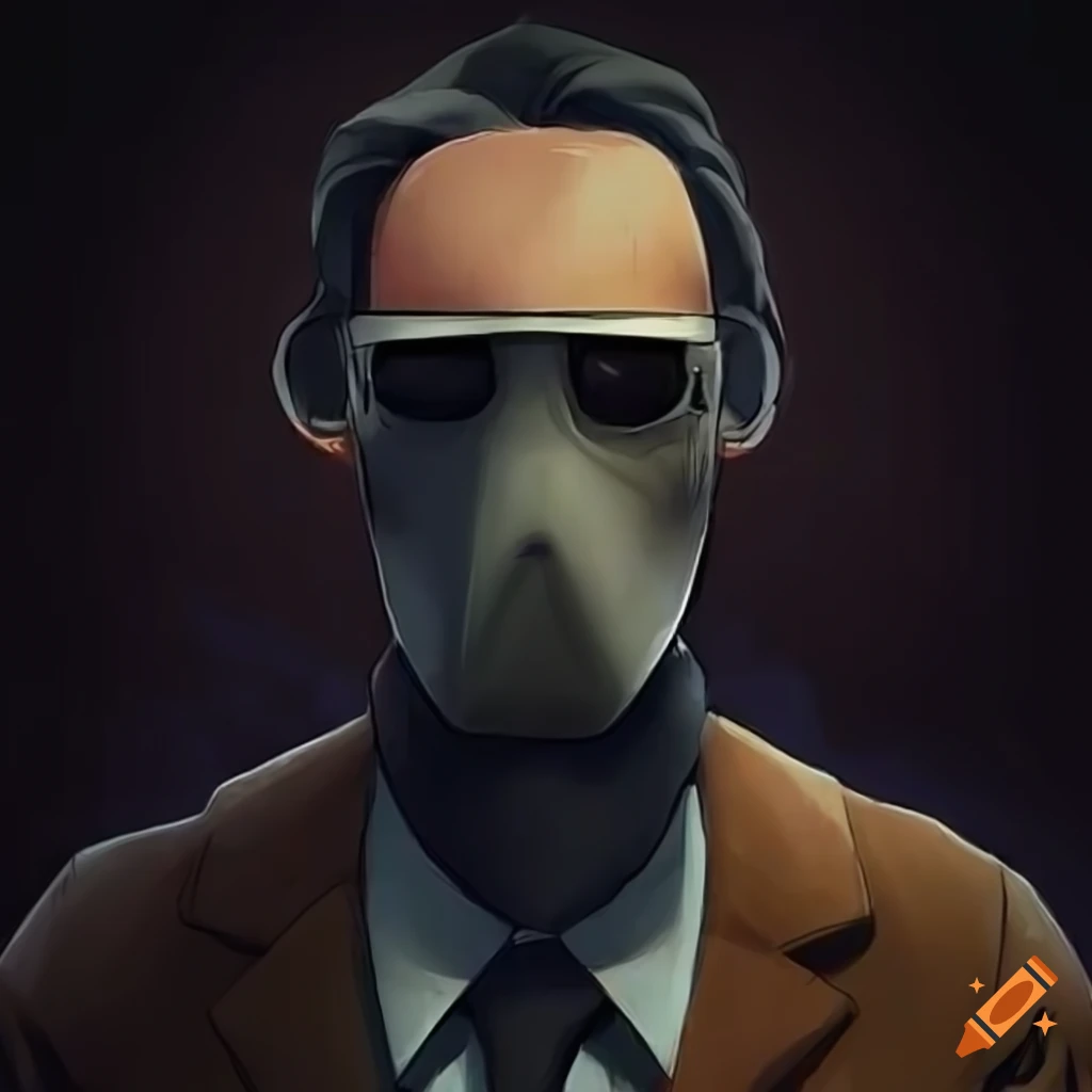 Faceless detective character on Craiyon