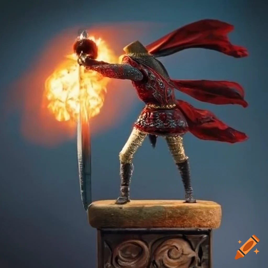 Flaming pommel of a scottish claymore sword on Craiyon