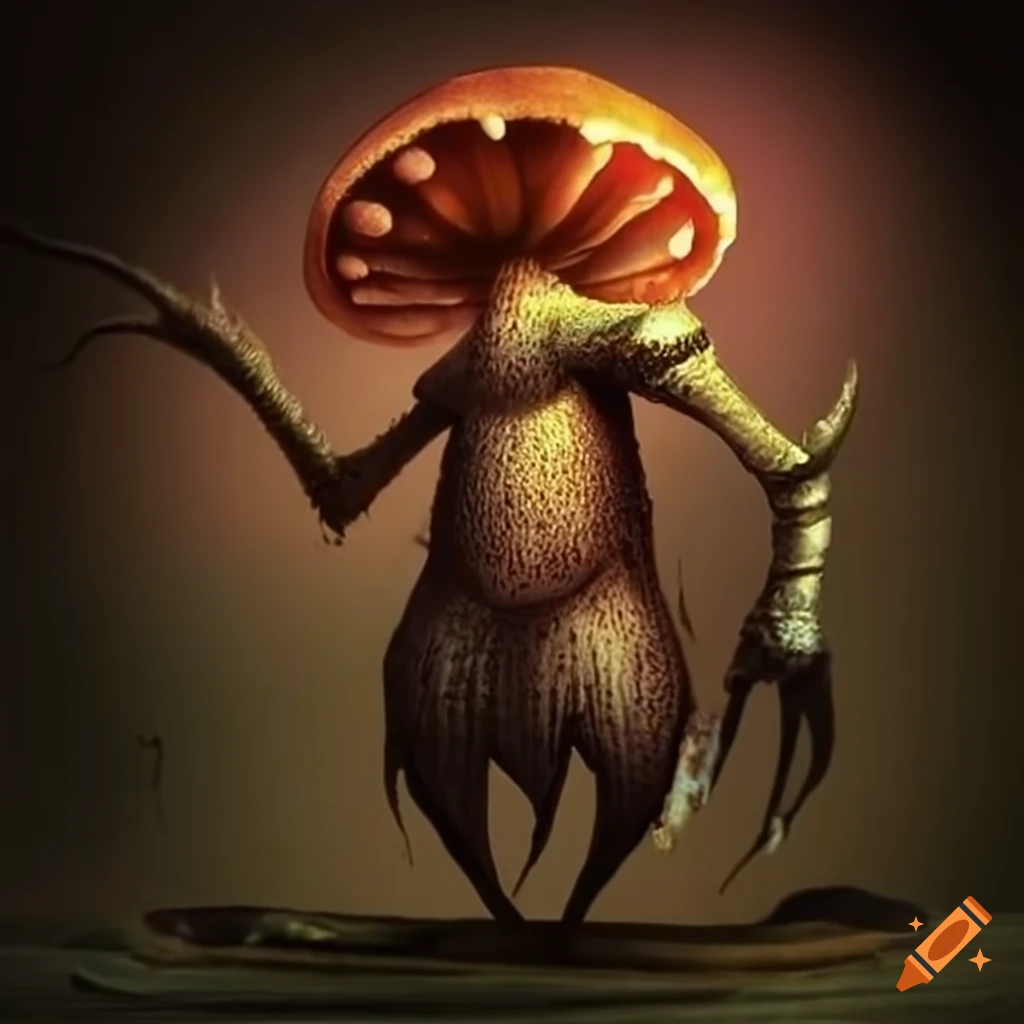 Carnivorous parasitic mushroom knight on Craiyon