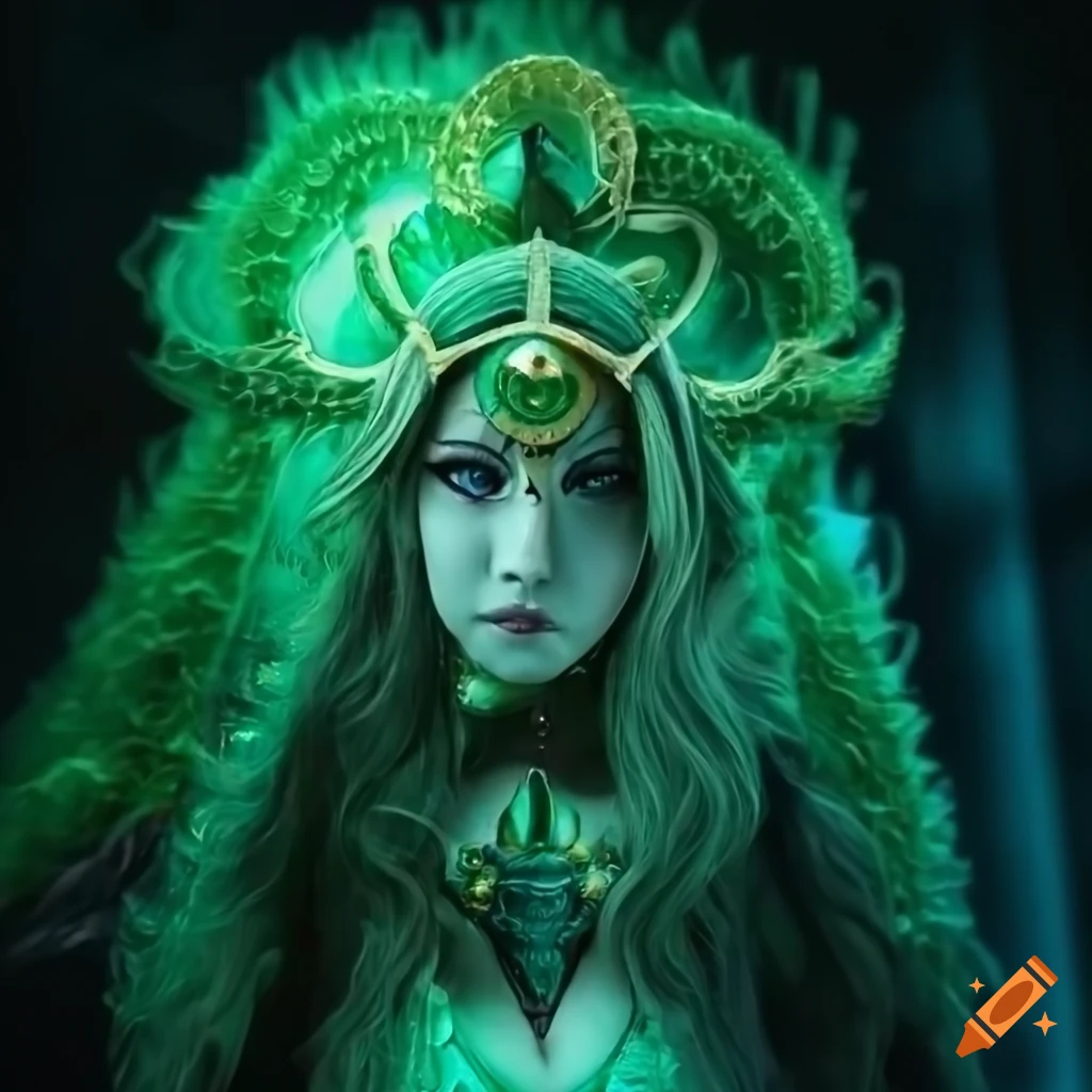 Chaos god of green consciousness cosplay on Craiyon