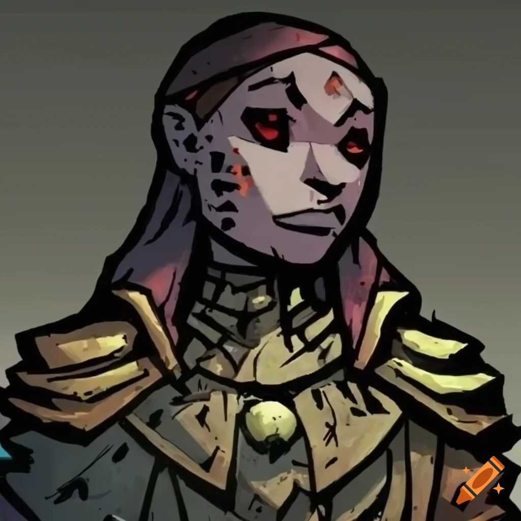 Sad cleric character inspired by darkest dungeon and hades games on Craiyon