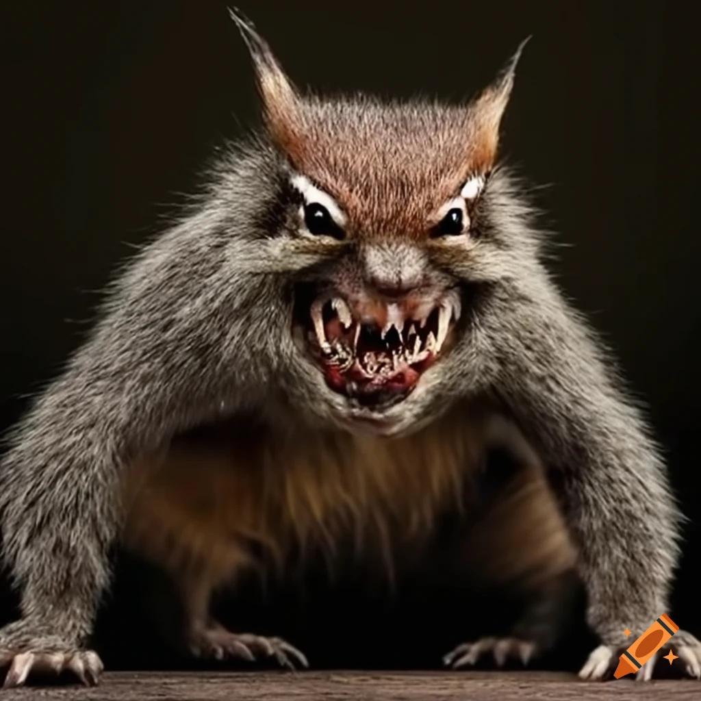 Chipmunk werewolf monster on Craiyon