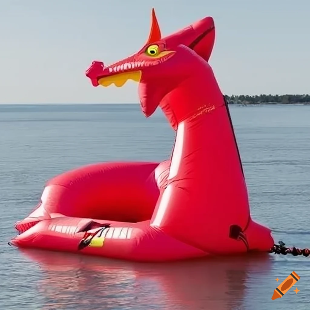 Inflatable dragon water life-jacket on Craiyon
