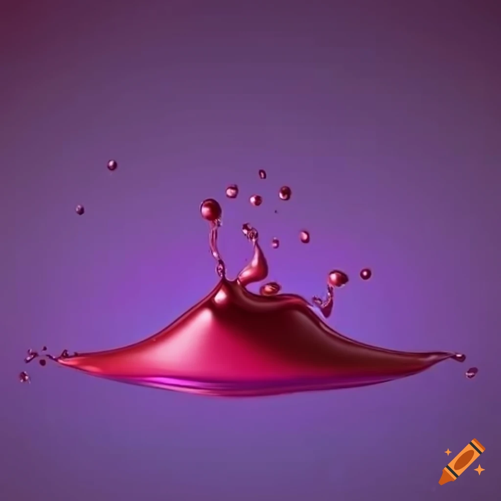 Red purple metallic liquid splash on Craiyon