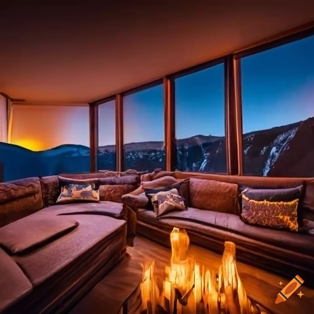 Colorado luxury cozy ski lounge on Craiyon