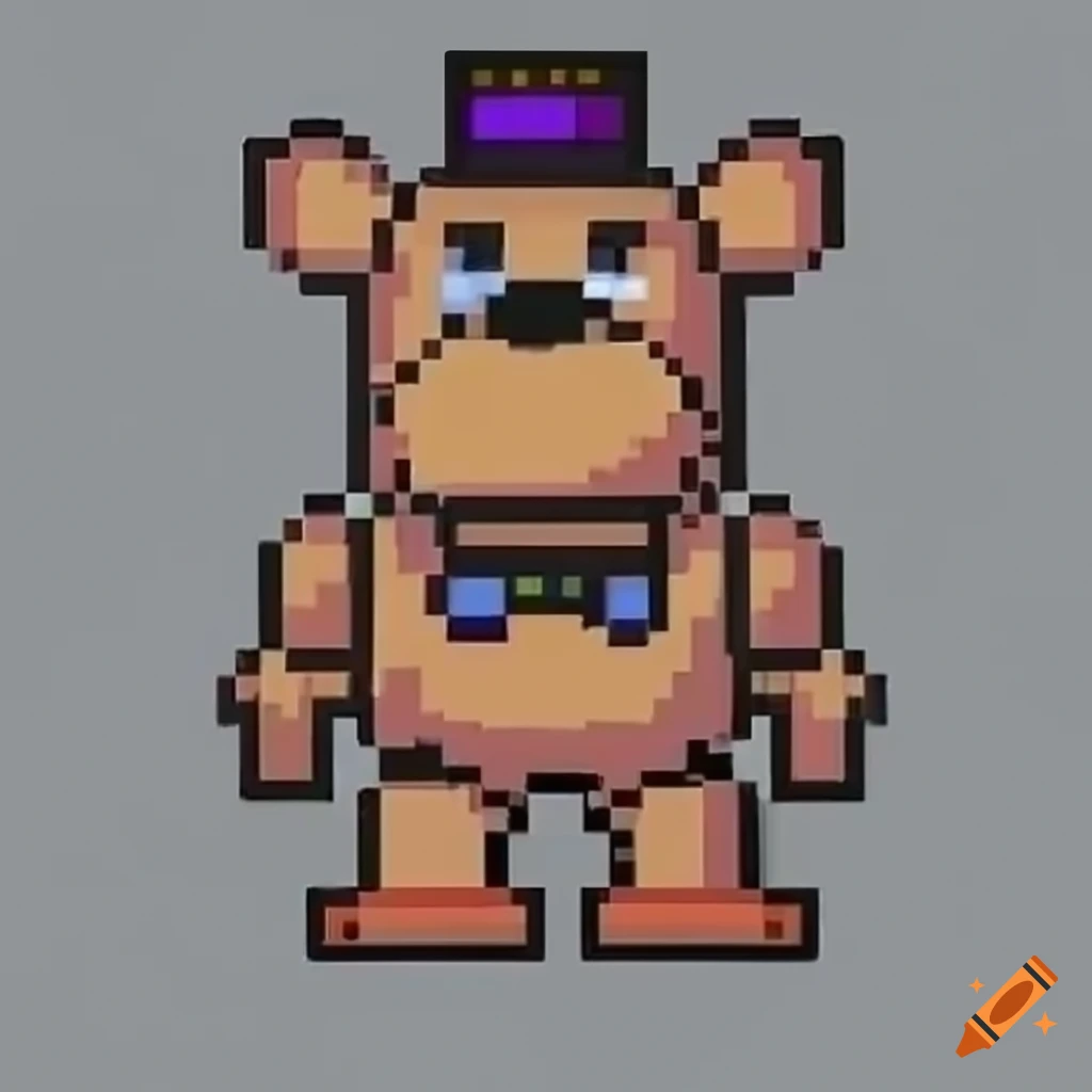 8-bit freddy fazbear on Craiyon