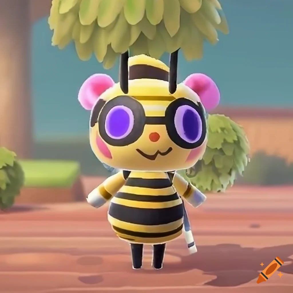 Animal crossing bee villager character on Craiyon