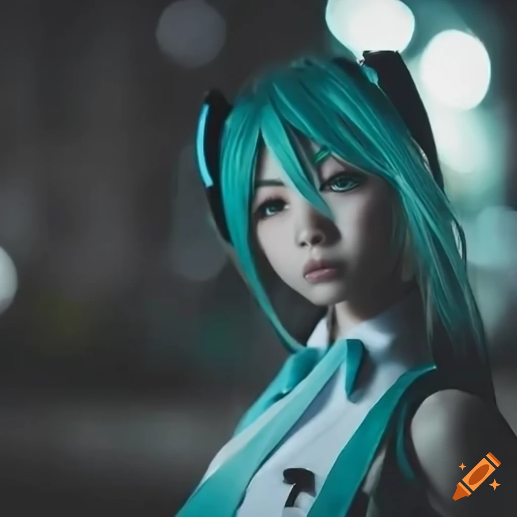 Hatsune miku, vocaloid on Craiyon