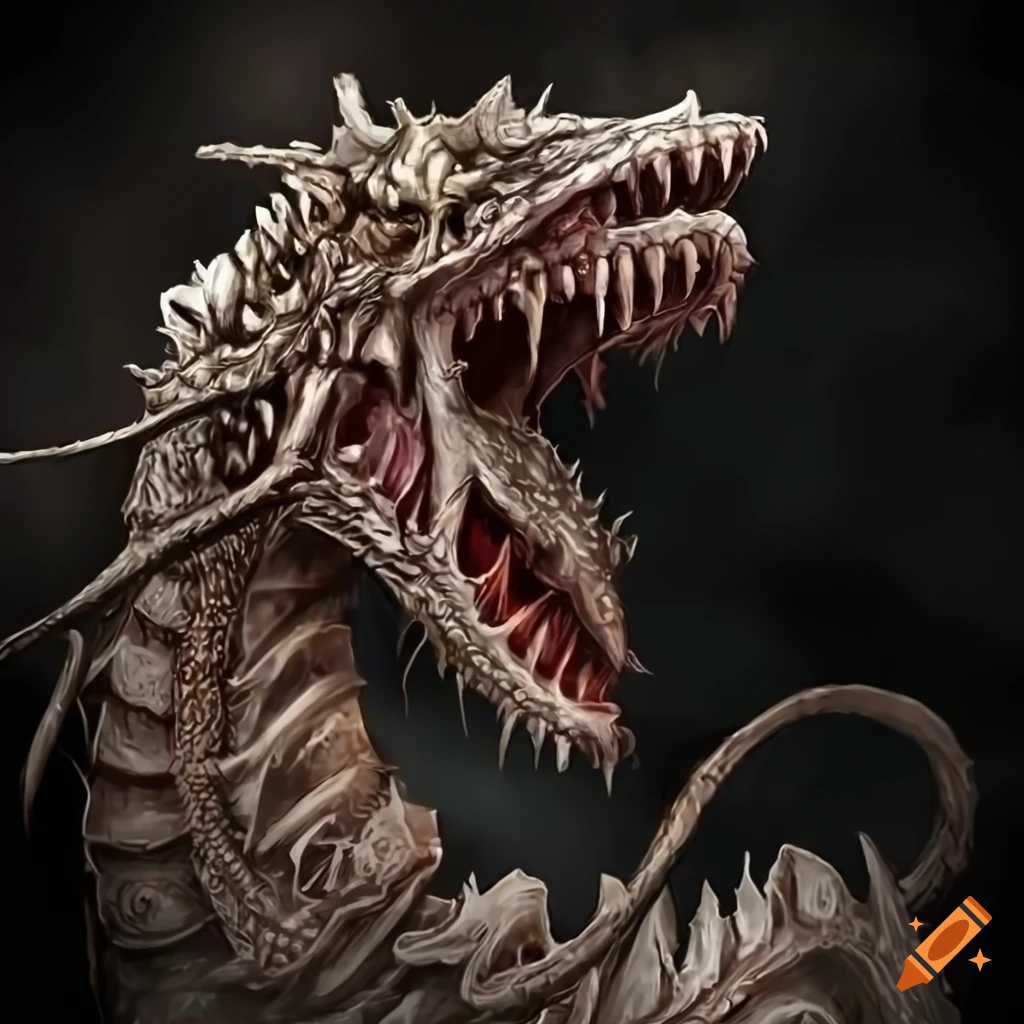 Bone dragon on Craiyon