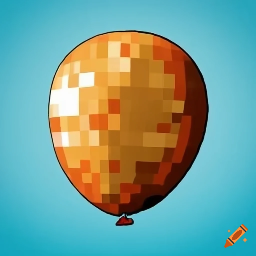 Minecraft balloons on Craiyon