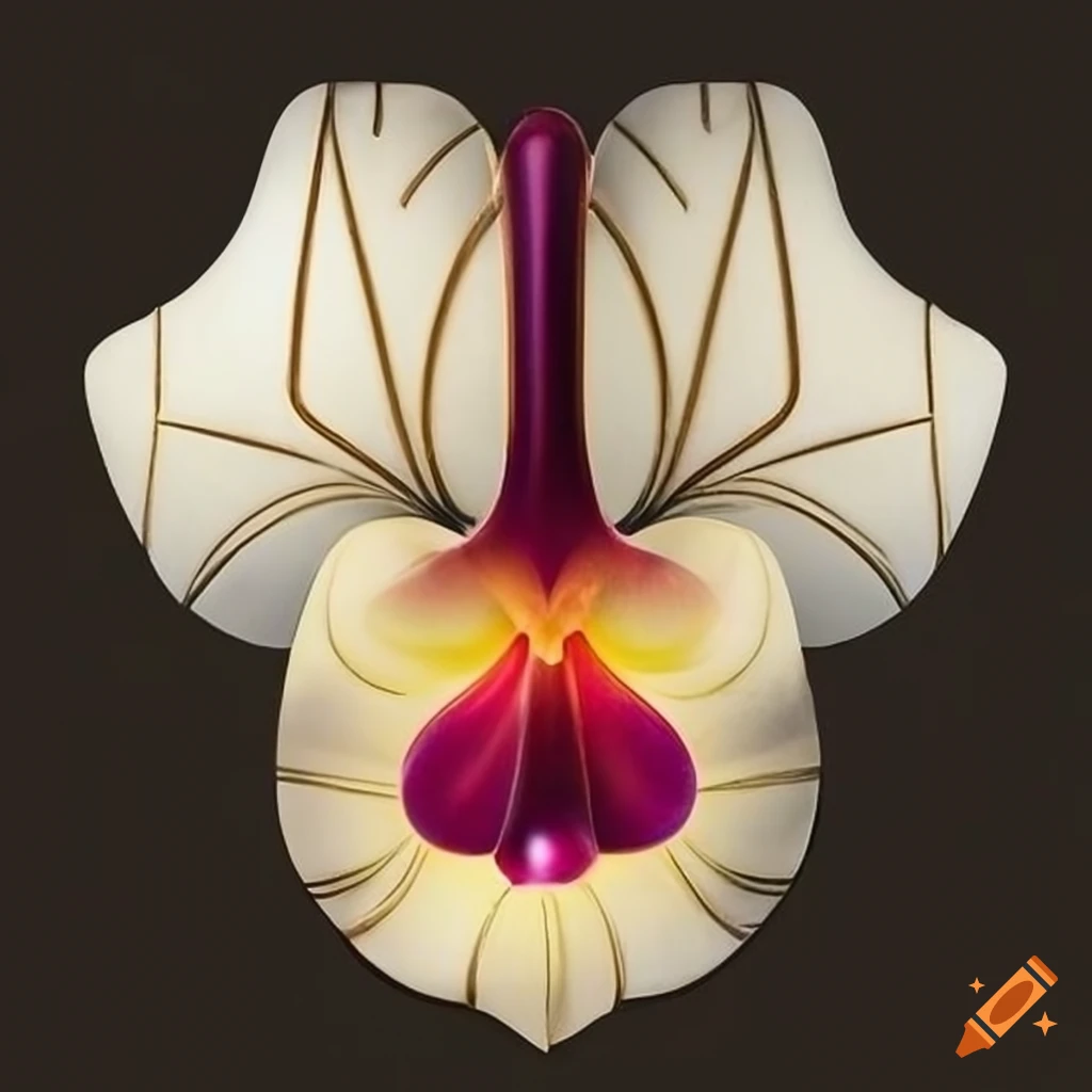 Art deco orchid symbol on Craiyon