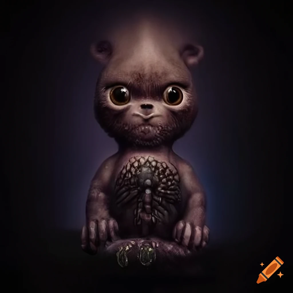 Movie poster featuring h.r. giger's alien creatures and care bears in a ...