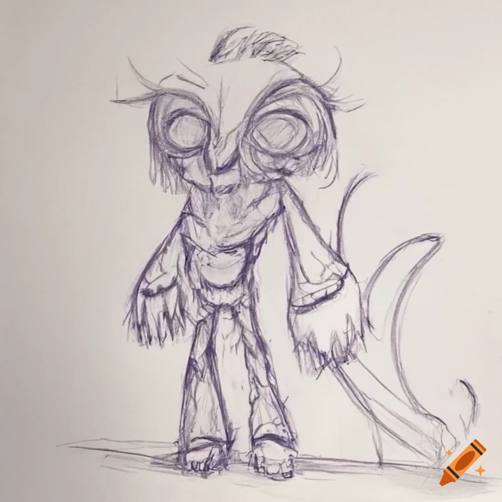 Character sketch full body on Craiyon