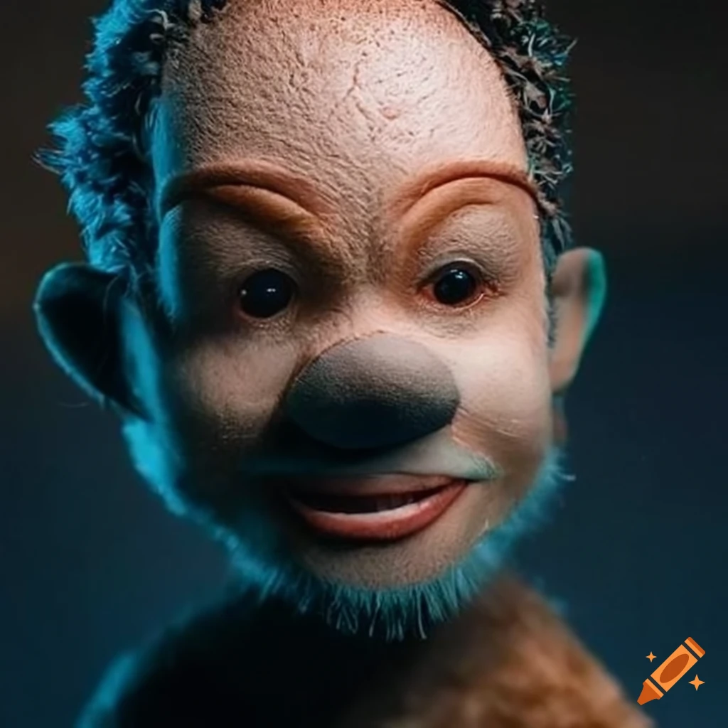 Imaginative human transforming into a teddy bear with stuffing falling ...