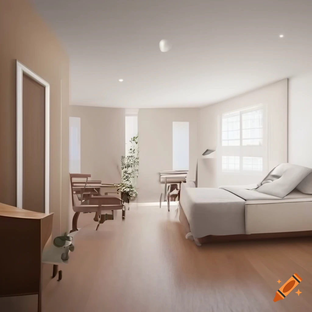 Modern room in a nursing home on Craiyon