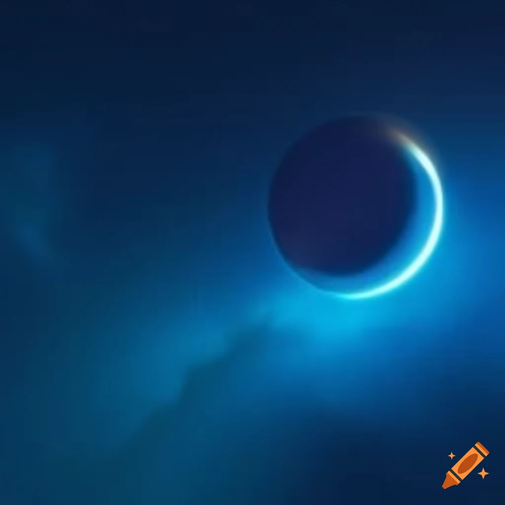 Blue sun illustration on Craiyon