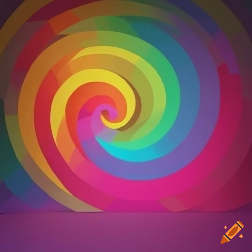 Rainbow geometric pattern on Craiyon