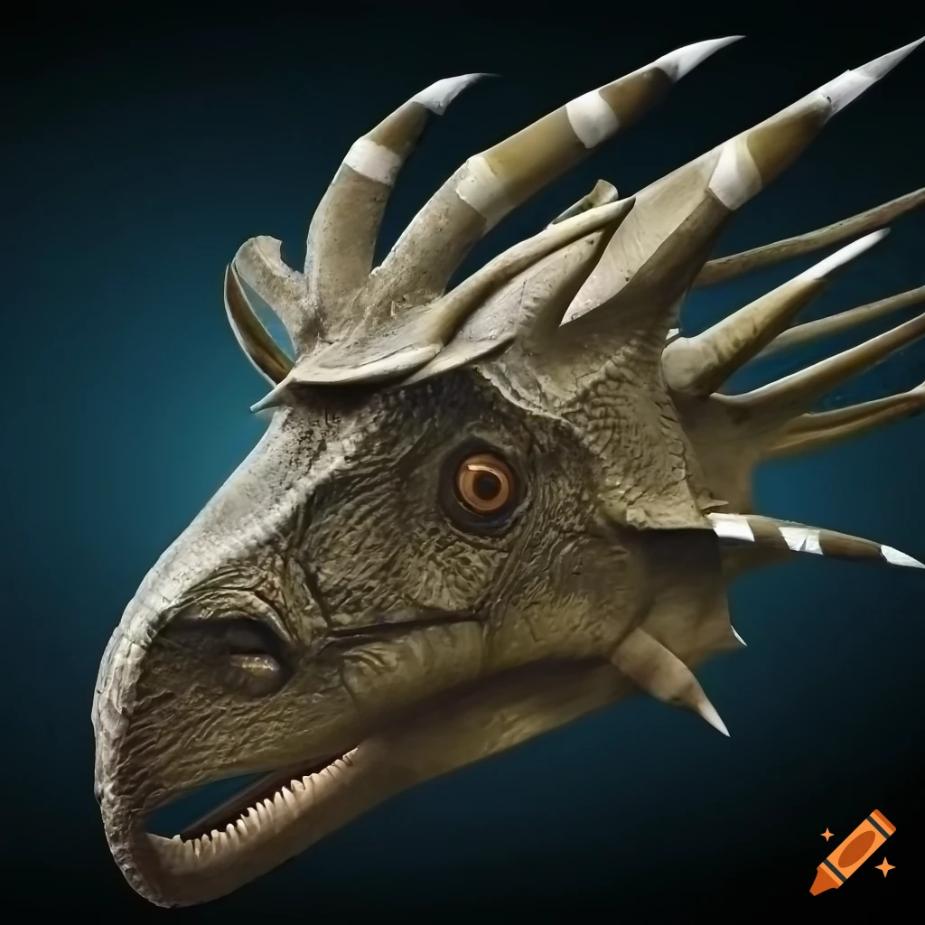 Spiky kentrosaurus dinosaur illustration on Craiyon