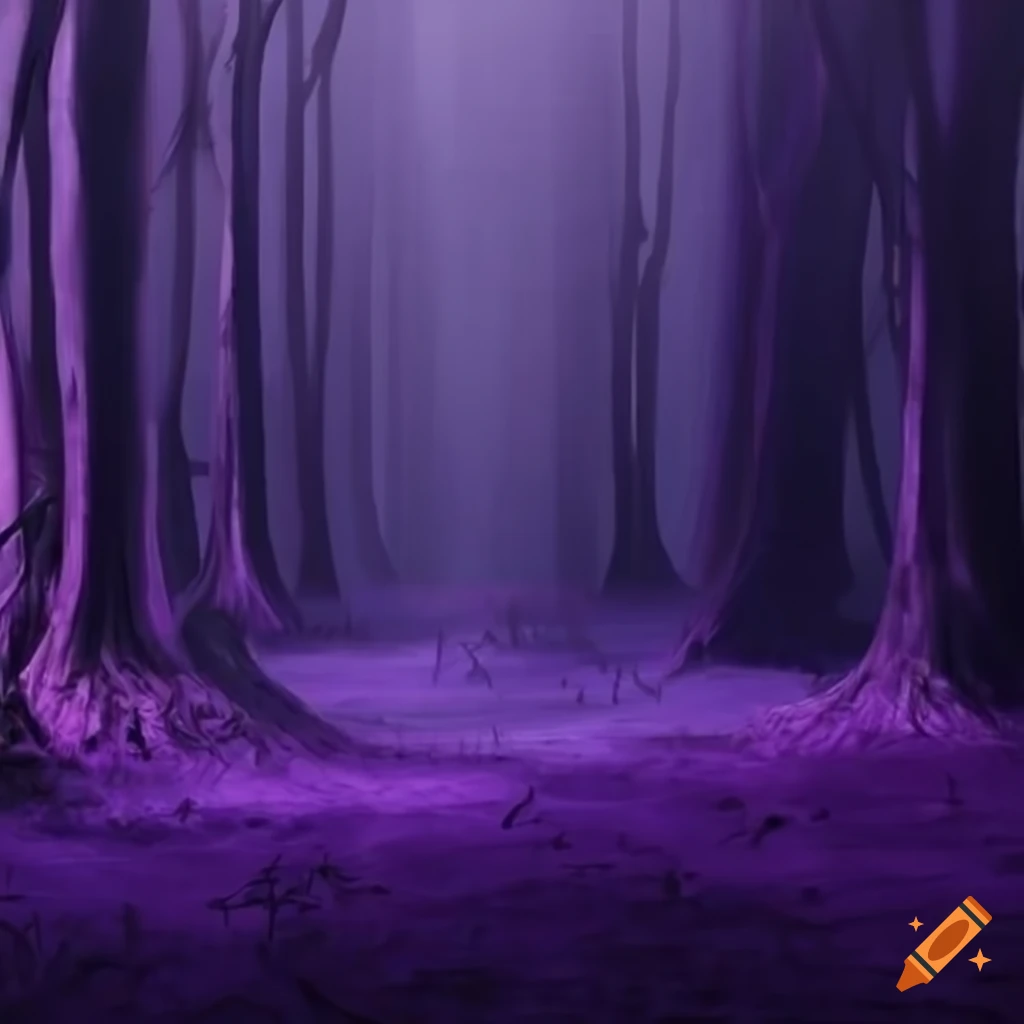 Purple fantasy forest on Craiyon