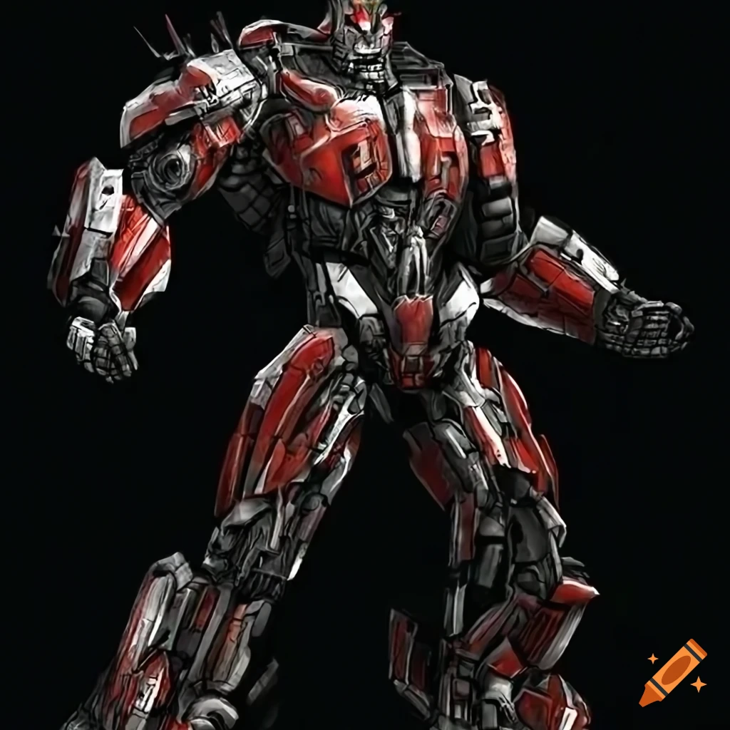 Large war robot inspired by Transformers movies with intricate ...