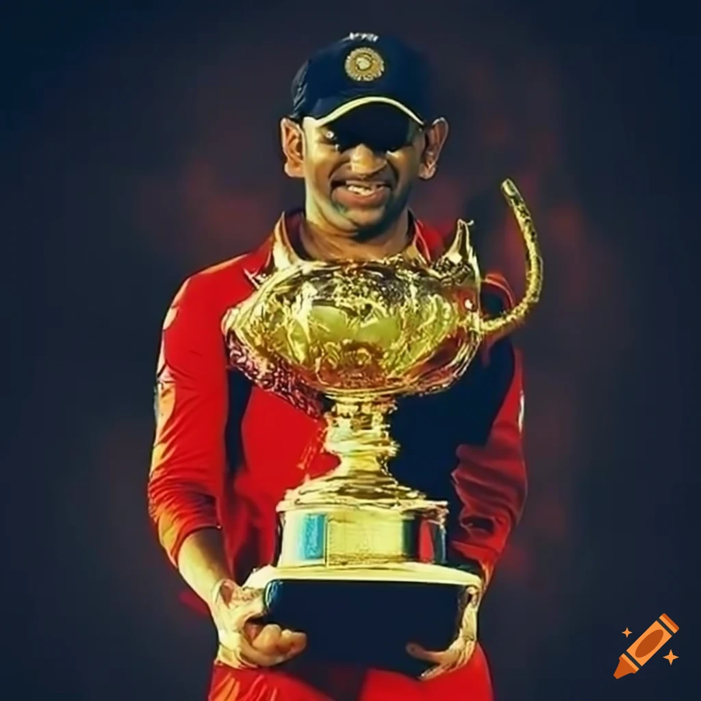Ms dhoni leading the royal challengers with the 7th winning trophy on ...