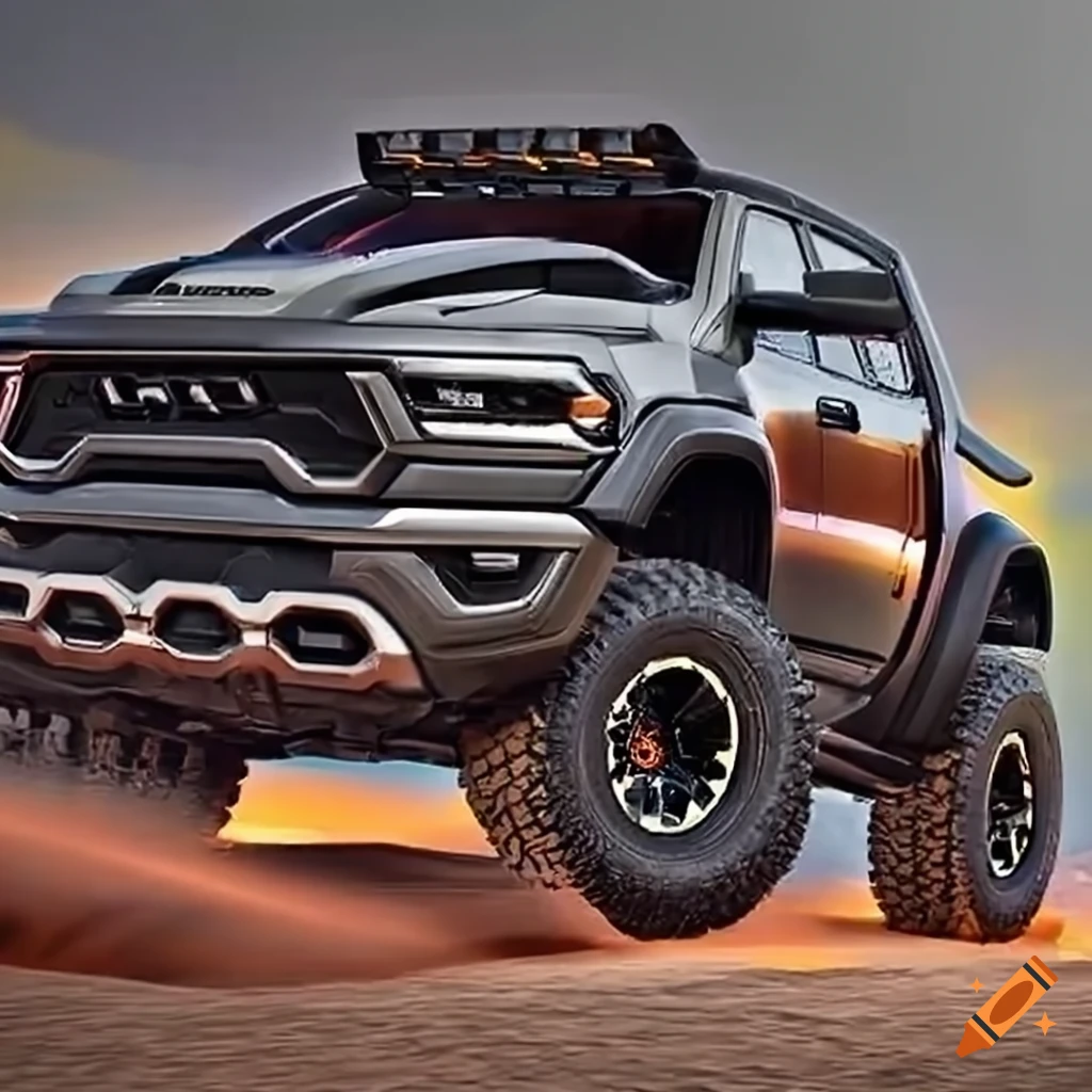 Octavius's ram rebel trx six-wheeled all-terrain vehicle on Craiyon