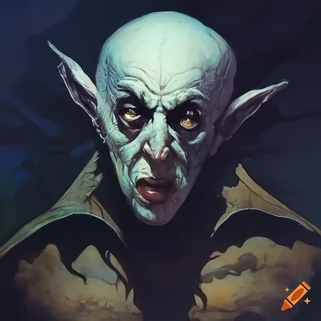 Illustration of nosferatu in a fantasy environment by frank frazetta on ...