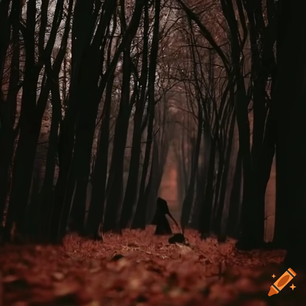 Dark autumn scenery on Craiyon