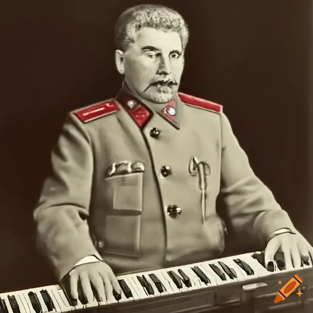 Stalin in a synthwave style on Craiyon
