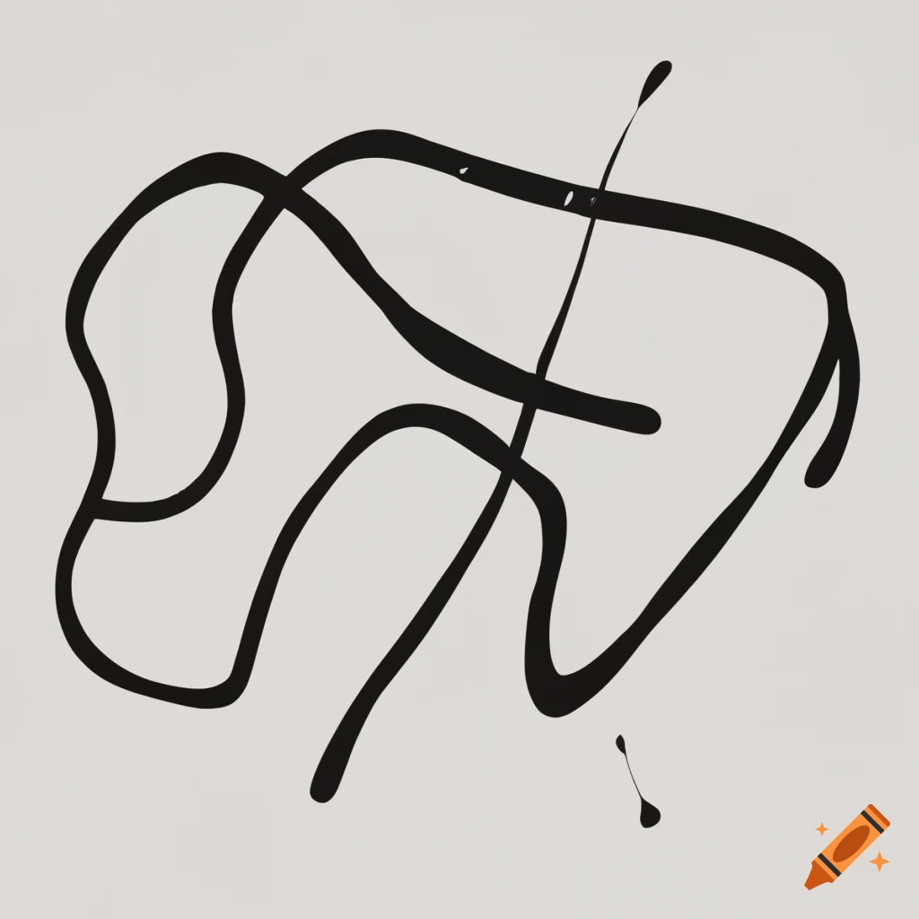 Abstract line pencil sketch depicting a feeble excuse for a break up on ...