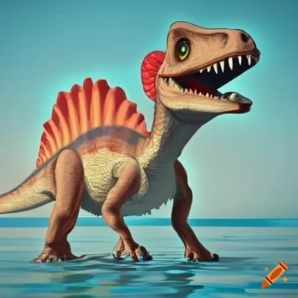 Cute spinosaurus dinosaur on Craiyon