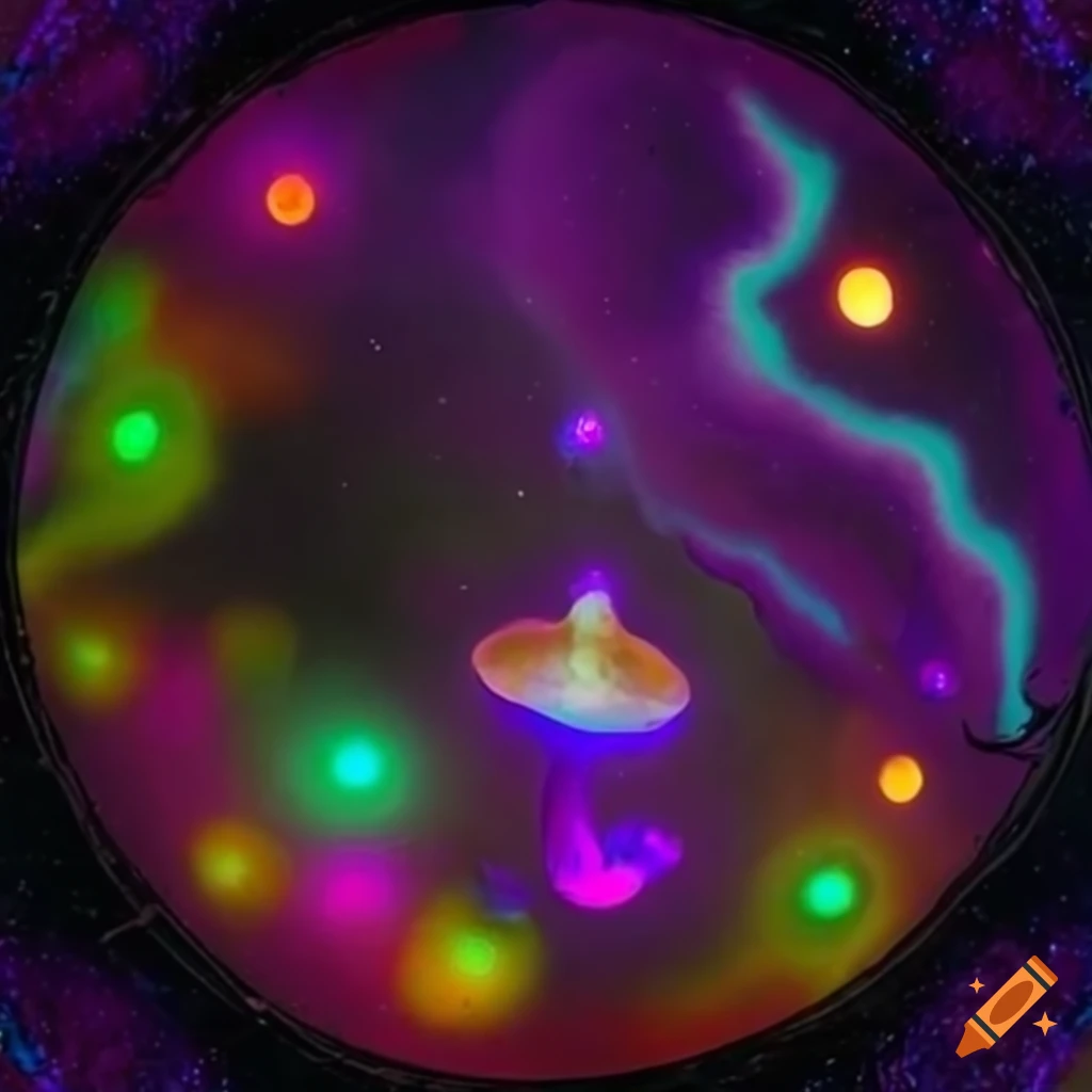 Extraterrestrial journey through an alien planet with luminous rivers ...