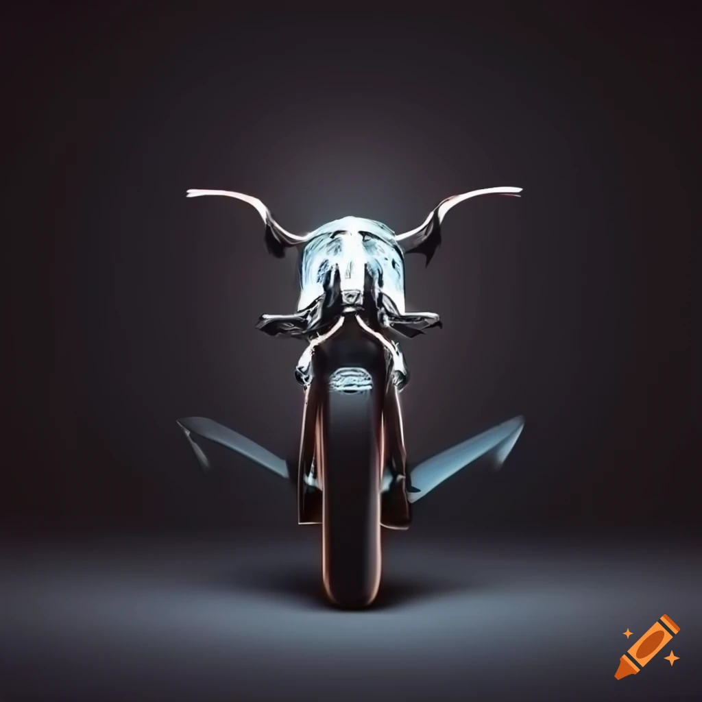 Fast-moving bike on a black background on Craiyon