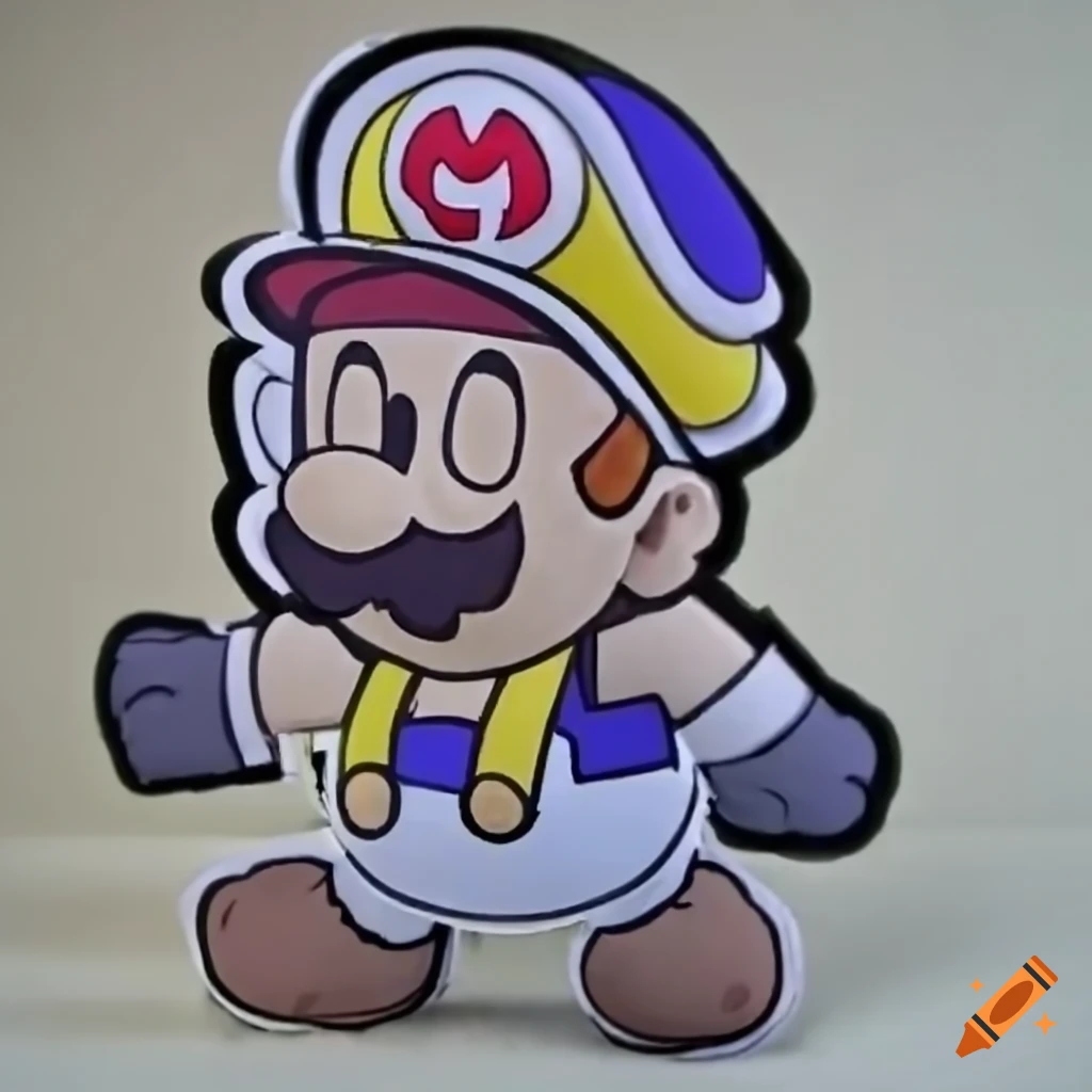 Custom character 'warren' from the super paper mario game on Craiyon