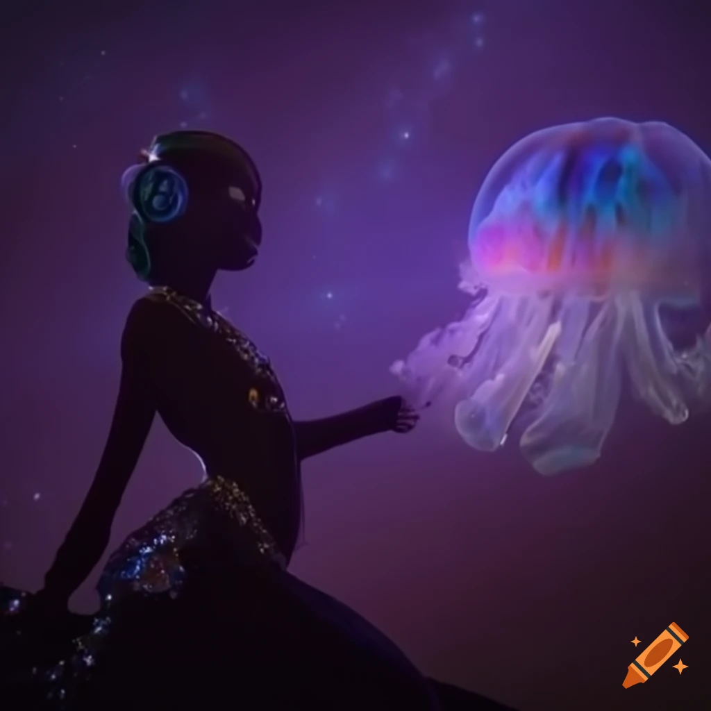 Enchanting journey through an interstellar realm with radiant rivers ...