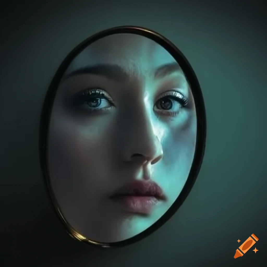 Reflection in the mirror on Craiyon