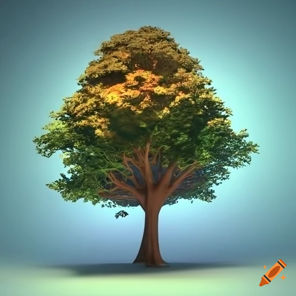 Tree 3d render by bob the painter on Craiyon